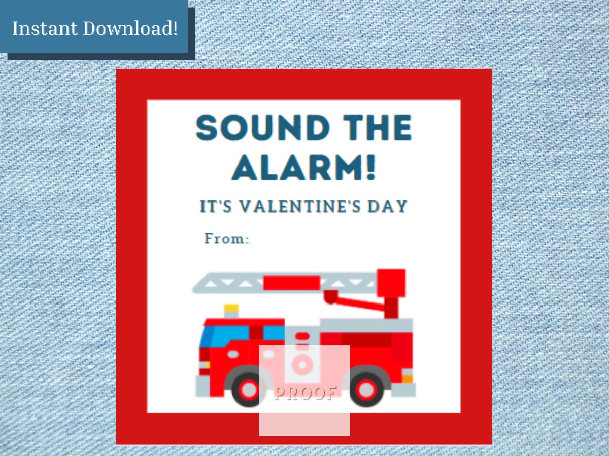 Valentines Day Cards, Printable, Kids, Children, Emergency Vehicles ...