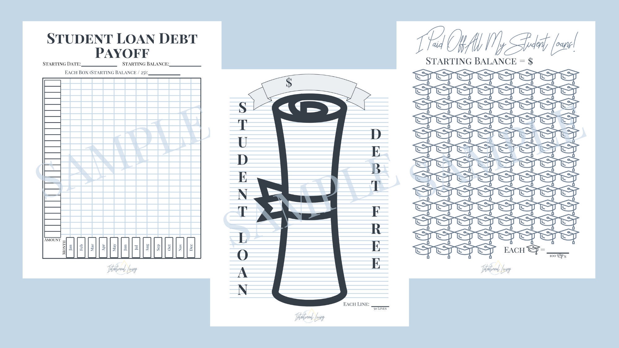 Dated Student Loans Debt Payoff Tracker Printable Diploma - Etsy