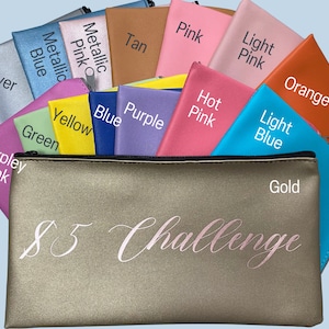 Large Savings Challenge Pouches, Personalized Iron-on Vinyl Pouches for ...