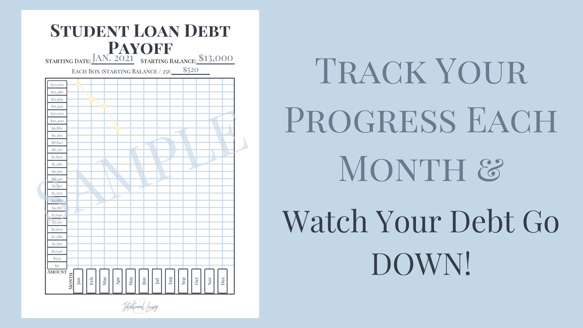 Dated Student Loans Debt Payoff Tracker Printable Diploma - Etsy