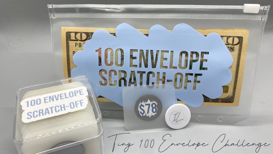 Tiny 100 Envelope Scratch-off Savings Challenge! Cash Envelope Savings ...