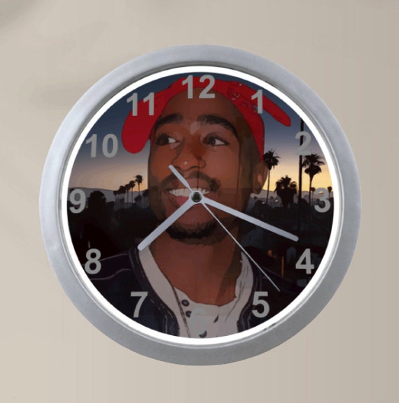 Tupac Inspired Storage Clock Hidden Safe Clock Digital Art | Etsy