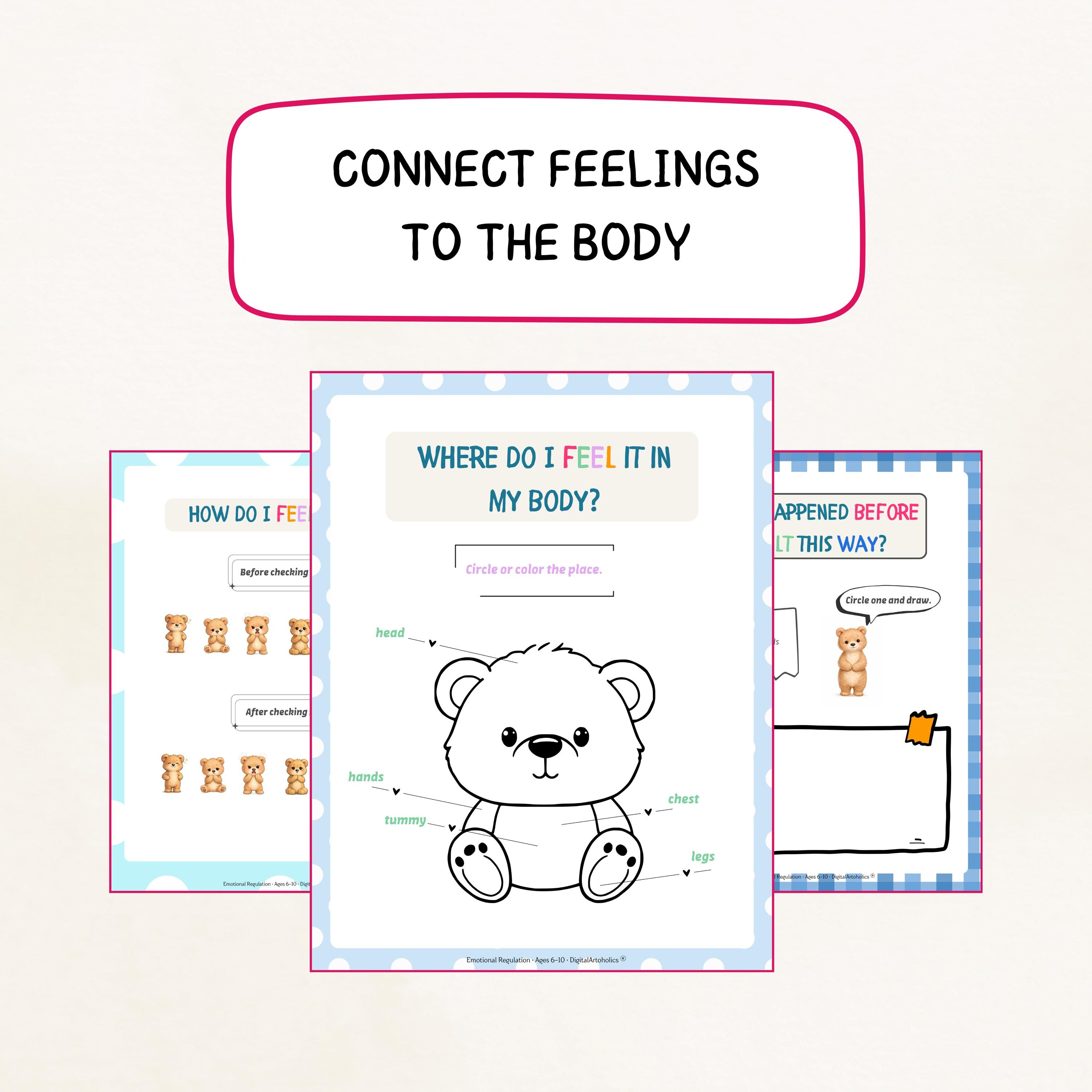 Feelings Check-in Printable for Kids, Emotional Awareness, Self ...