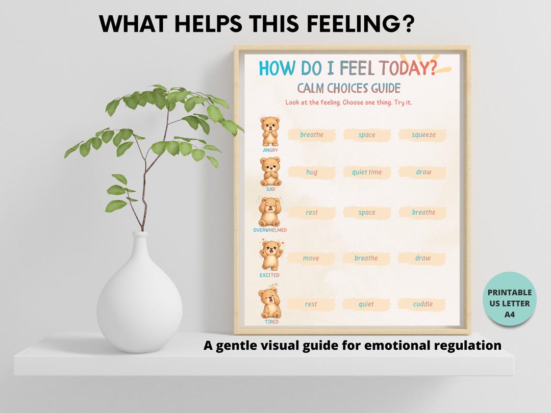 Classroom Decor Calming Corner Poster, School Counselor Decor, Mental ...