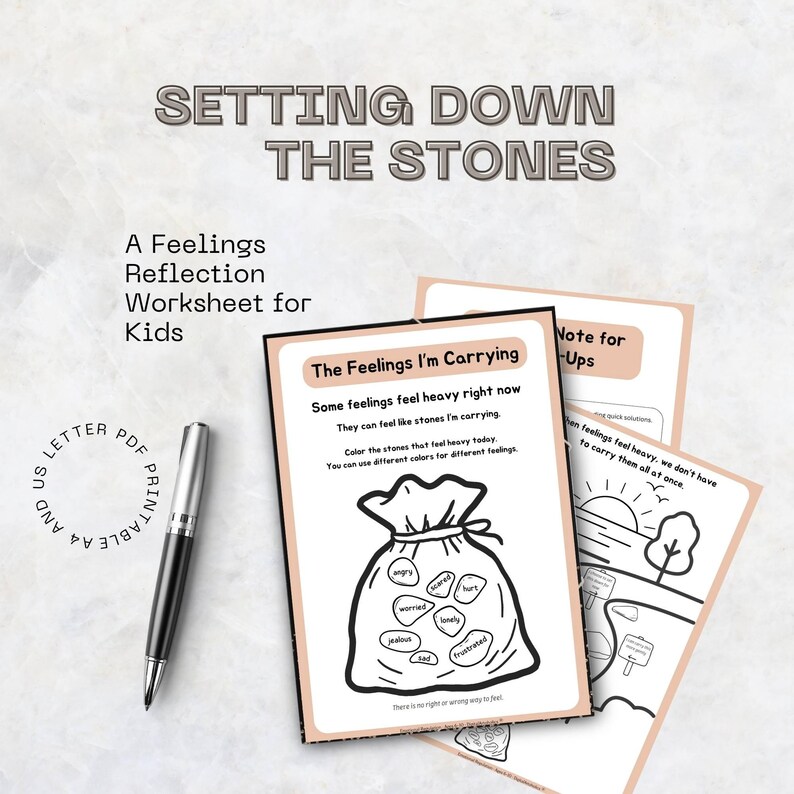 Emotional Regulation Worksheet for Kids, Feelings Reflection, Self ...