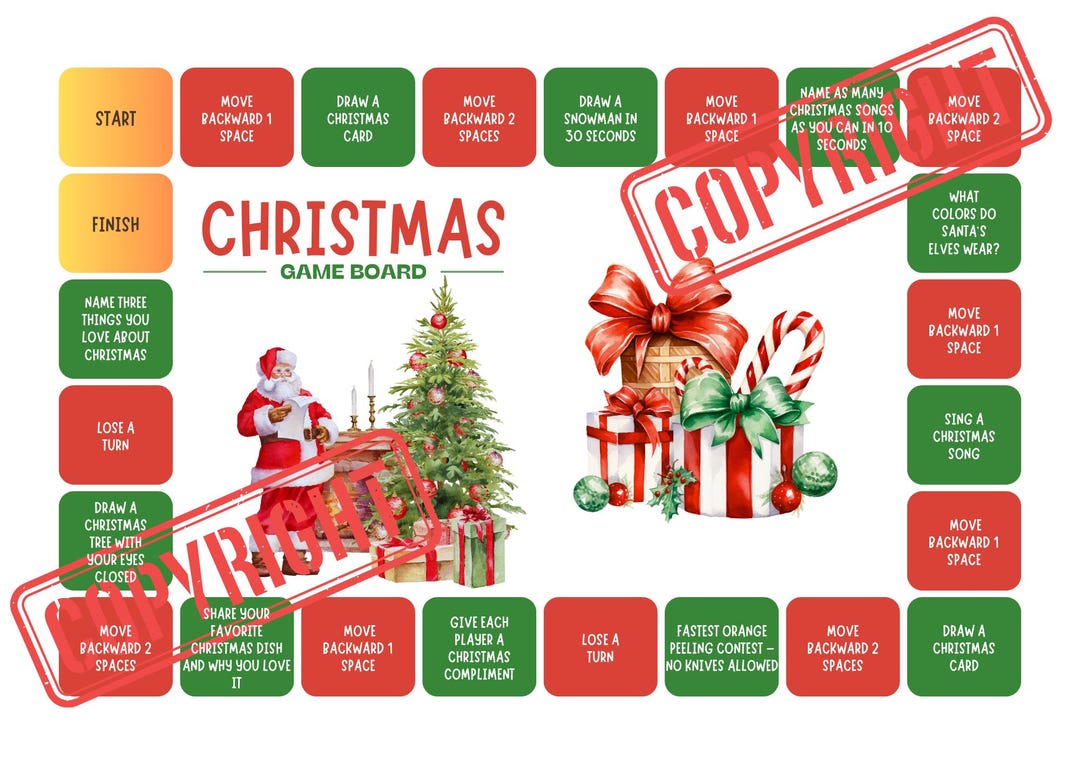 Printable Christmas Board Game for Kids and Families – Fun Holiday ...