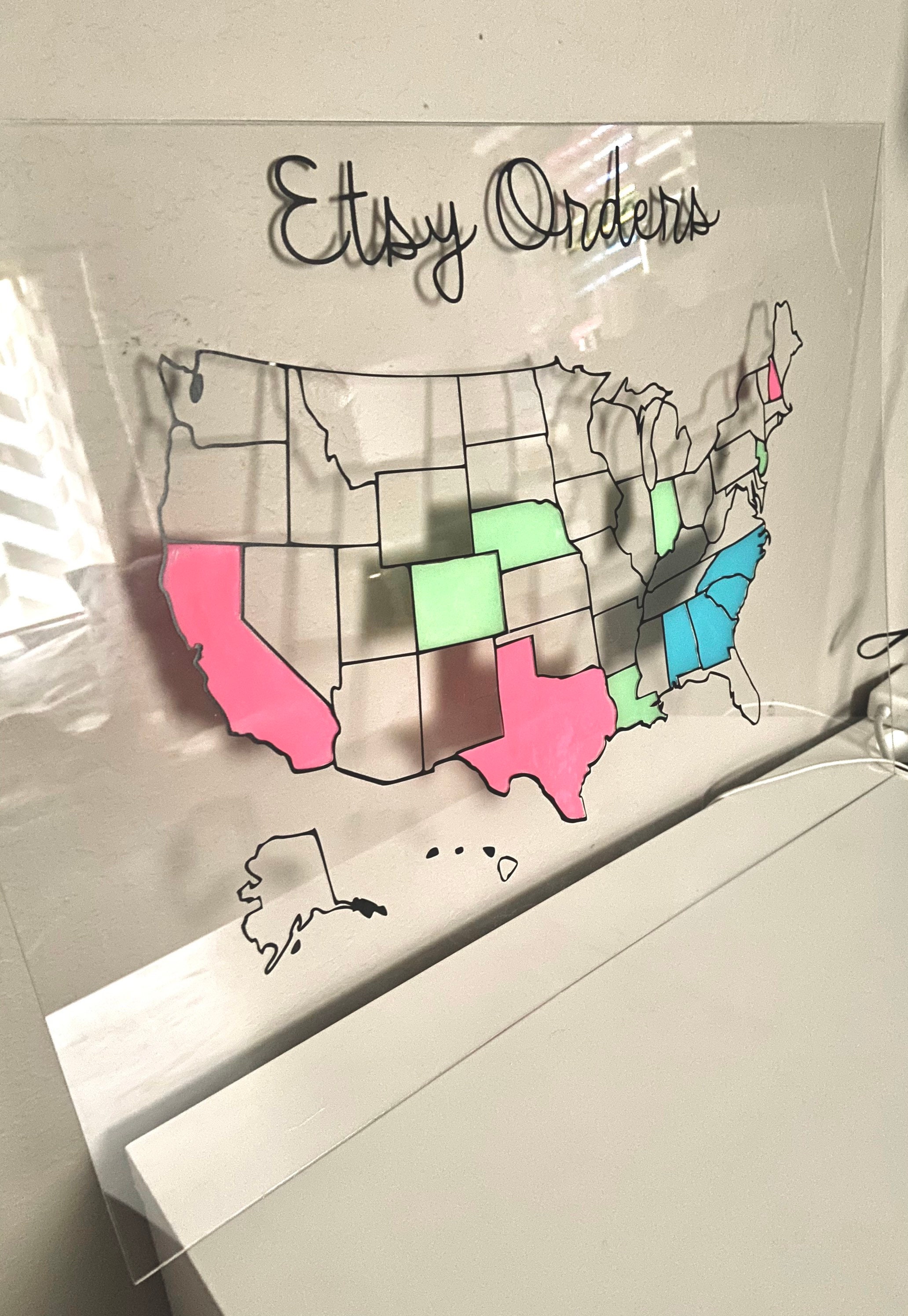 Custom Travel Map/ Etsy Orders Map/ Interactive Travel Map | Etsy