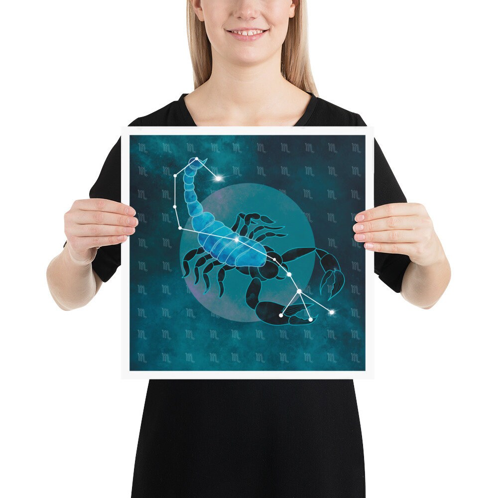 Scorpio Constellation Art Print, Scorpio Gift for Her, Scorpio Zodiac ...