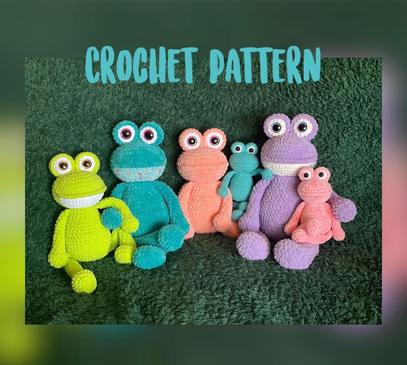 Crochet Frankie the Frog Pattern, Crochet Doll Pattern, Amigurumi ...