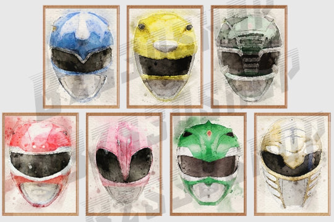 Mighty Morphin' Power Rangers Watercolor Digital Download: Complete ...