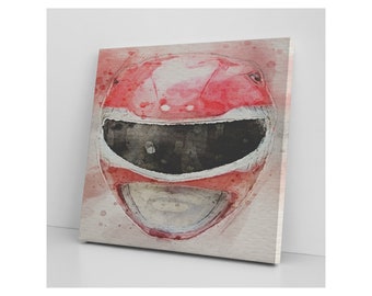 Mighty Morphin Power Rangers Watercolor Print: Red Ranger - Etsy