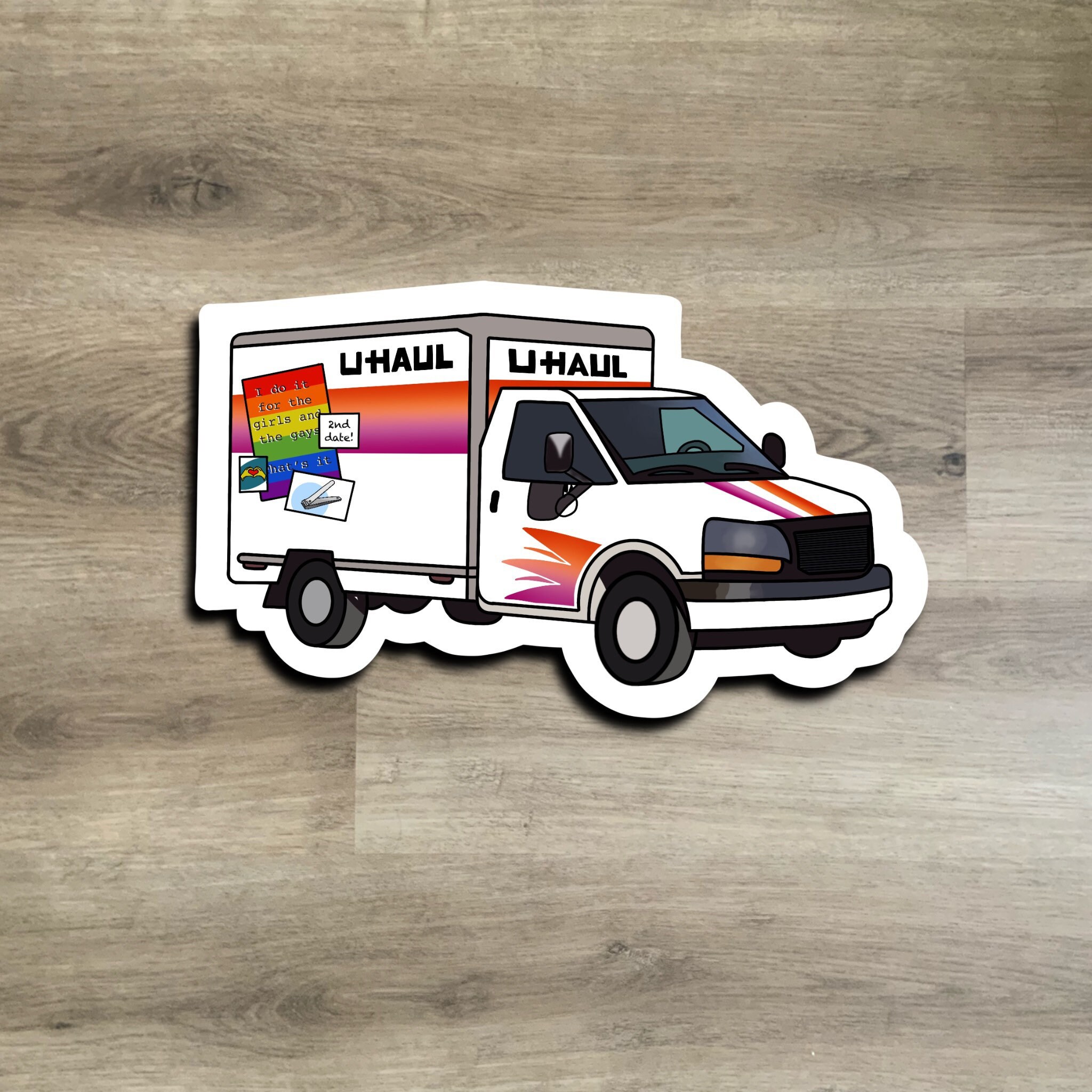 Uhaul pride sticker | Etsy