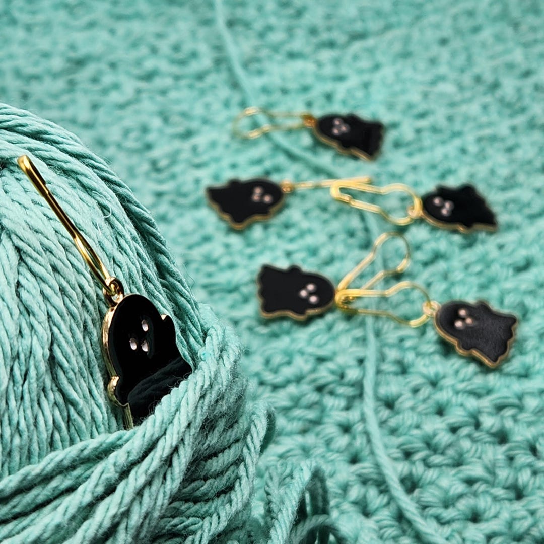 Boo-tiful Ghost Stitch Markers for Crochet or Knitting - Set of 6 With ...