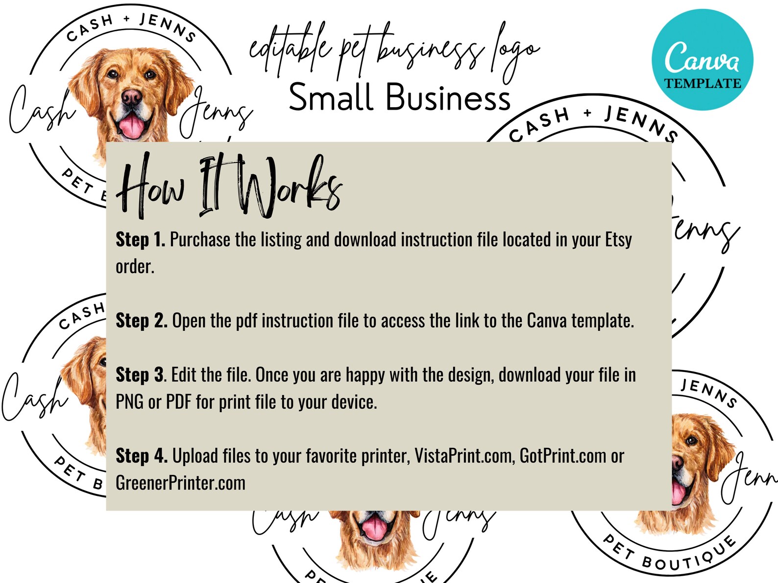 Business Logo Small Business Logo Dog Business Logo Dog Business Small ...