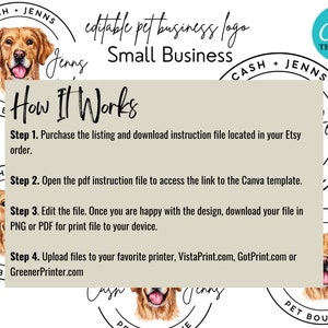 Business Logo | Small Business Logo | Dog Business Logo | Dog Business ...