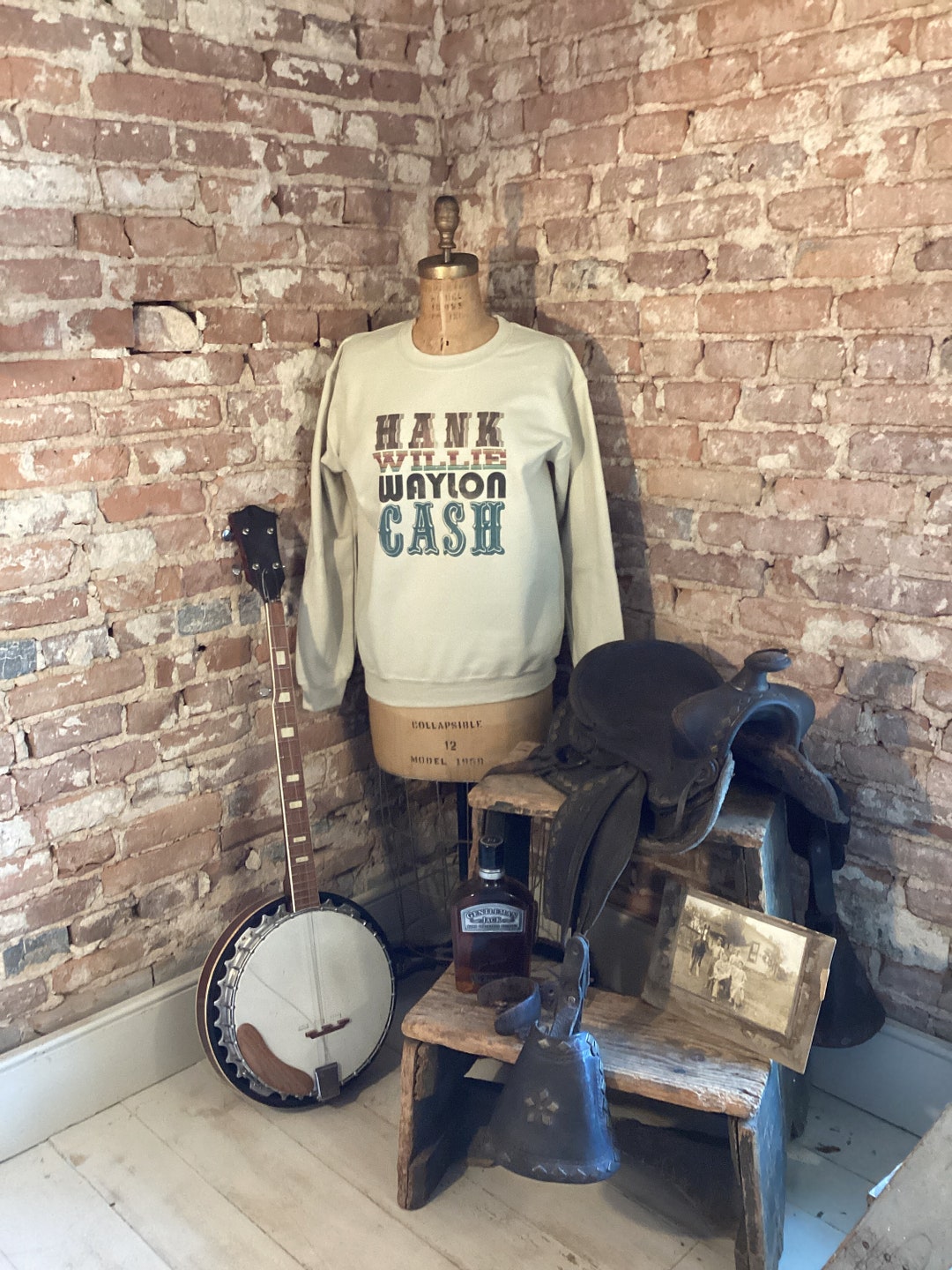 Hank Willie Waylon Cash Crewneck/western/country/cowgirl/rodeo/farmgirl ...