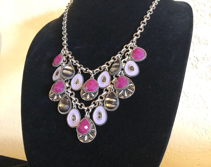 Premier Designs Mother of Pearl Beaded Rhinestone Necklace - Etsy