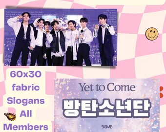 TXT Fabric Slogan Banner Cheering Kit - Etsy