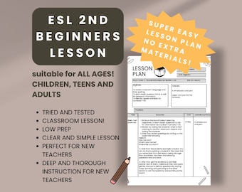 ESL Beginners Lesson: Describing People | Easy ESL Classroom Lesson ...