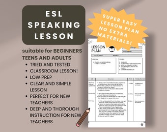 Easy ESL Beginners Lesson: Second Classroom Lesson | ESL Classroom ...