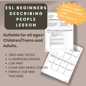 ESL Beginners Lesson: Describing People | Easy ESL Classroom Lesson ...