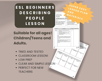 Easy ESL Beginners Lesson: Second Classroom Lesson | ESL Classroom ...