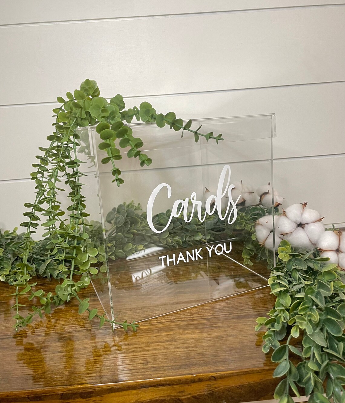 Acrylic Card Box With Lid - Etsy