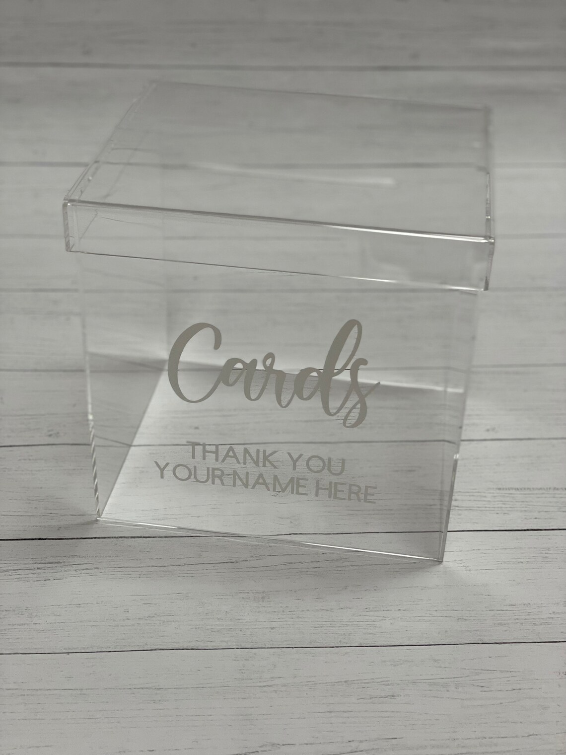 Acrylic Card Box With Lid - Etsy