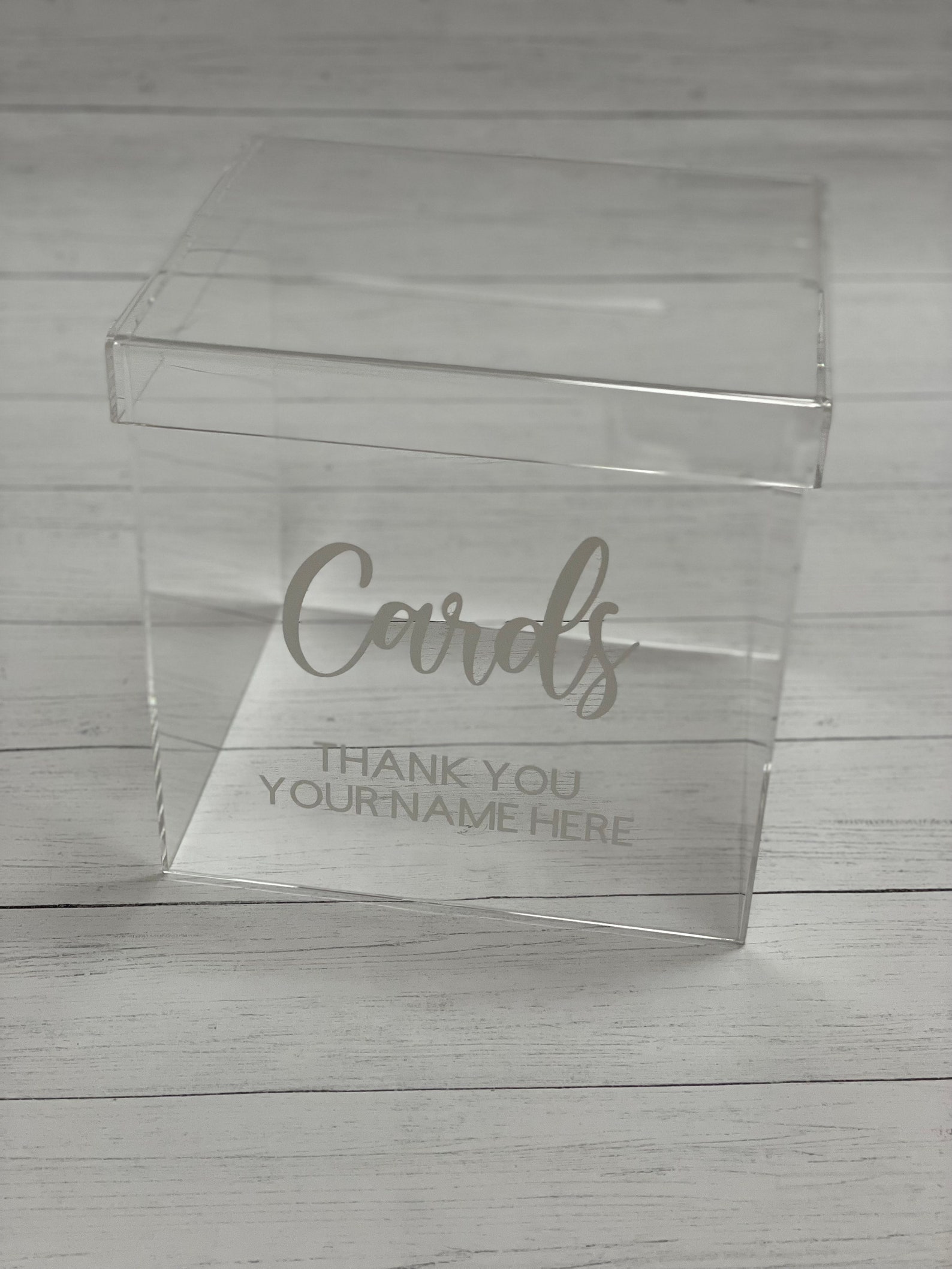 Acrylic Card Box With Lid - Etsy