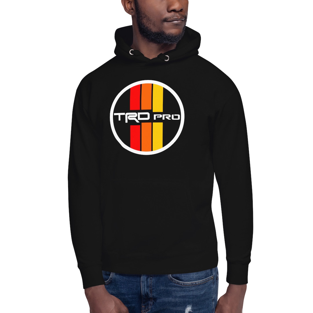 TRD PRO Retro Hoodie red 3 Stripe Logo - Etsy