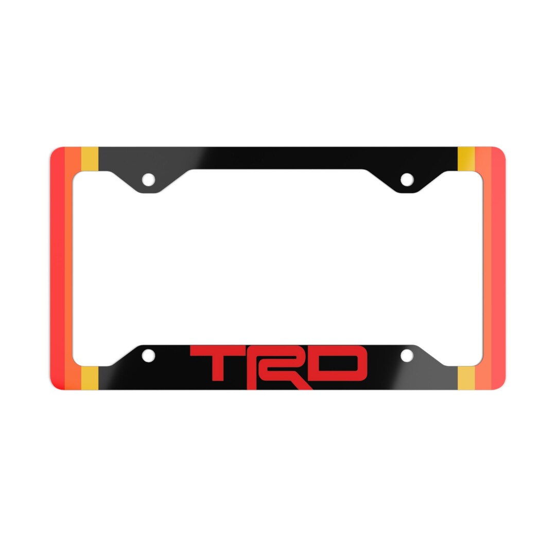 Vintage Toyota RED TRD Retro Style License Plate Frame Tacoma Tundra ...