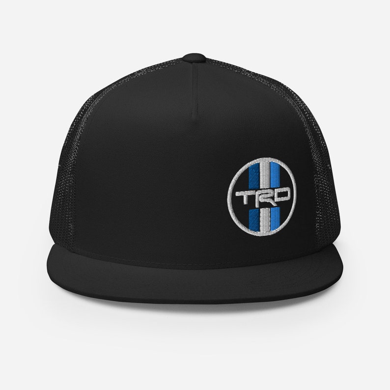 TRD Retro Trucker Snapback Hat blue 3 Stripe Logo - Etsy