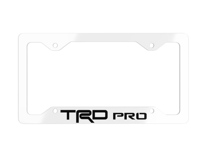 TRD PRO Metal License Plate Frame (black Logo) - Etsy
