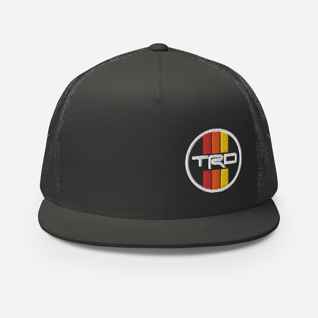 TRD Retro Trucker Snapback Hat (red 3 Stripe Logo) - Etsy