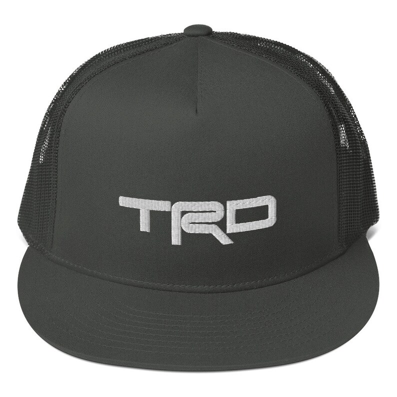 TRD Trucker Snapback (white Logo Embroidered) - Etsy