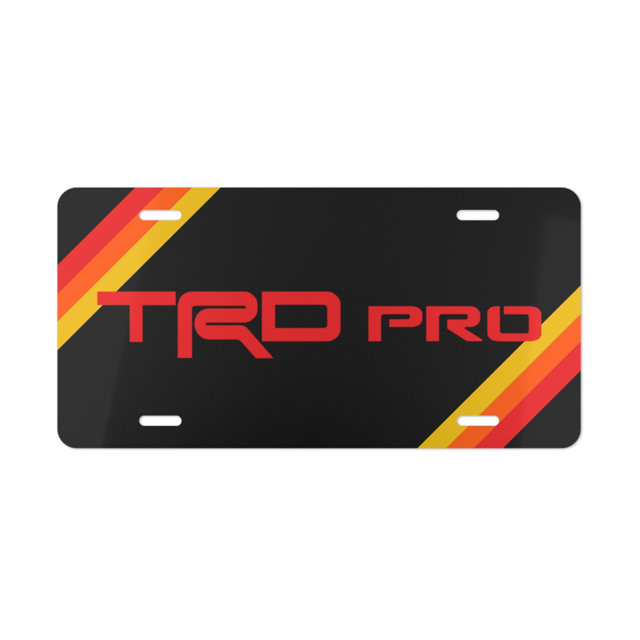 Vintage Toyota TRD PRO License Plate Red / Black With Stripes - Etsy