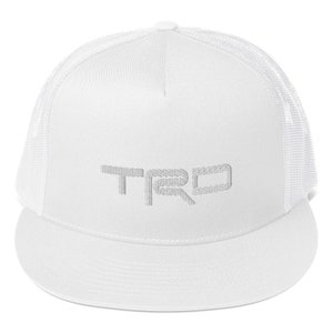 TRD Trucker Snapback (white Logo Embroidered) - Etsy