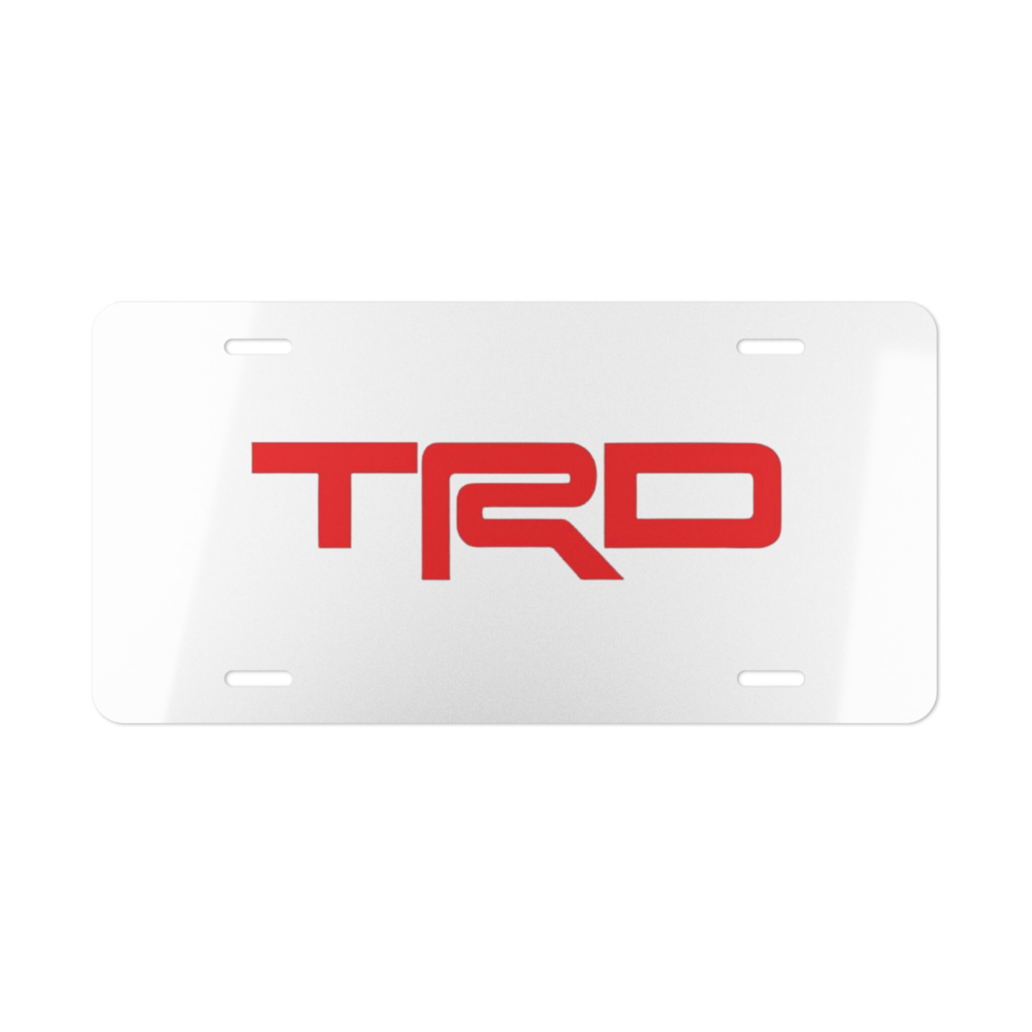 Toyota TRD Aluminum License Plate Red / White - Etsy