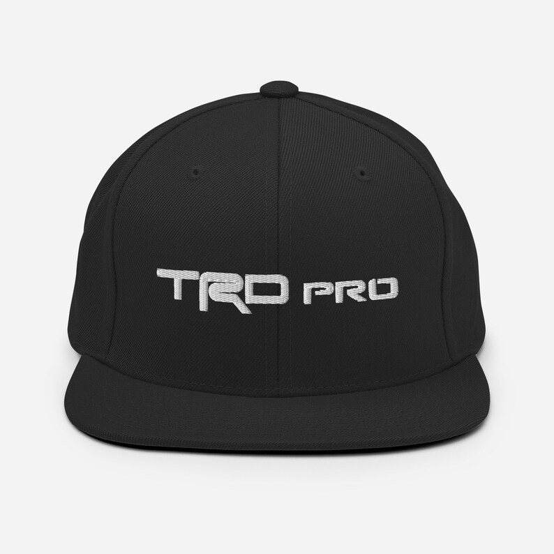 TRD PRO Snapback Hat white Logo Embroidered - Etsy