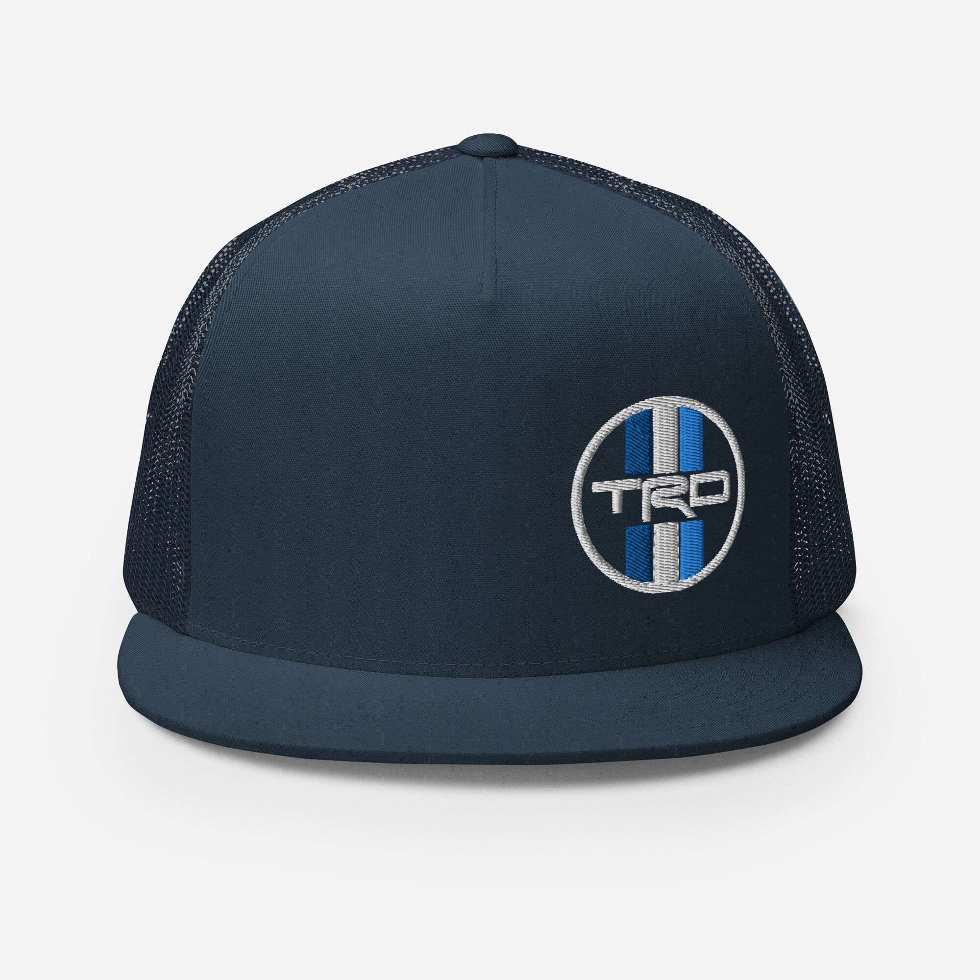 TRD Retro Trucker Snapback Hat blue 3 Stripe Logo - Etsy