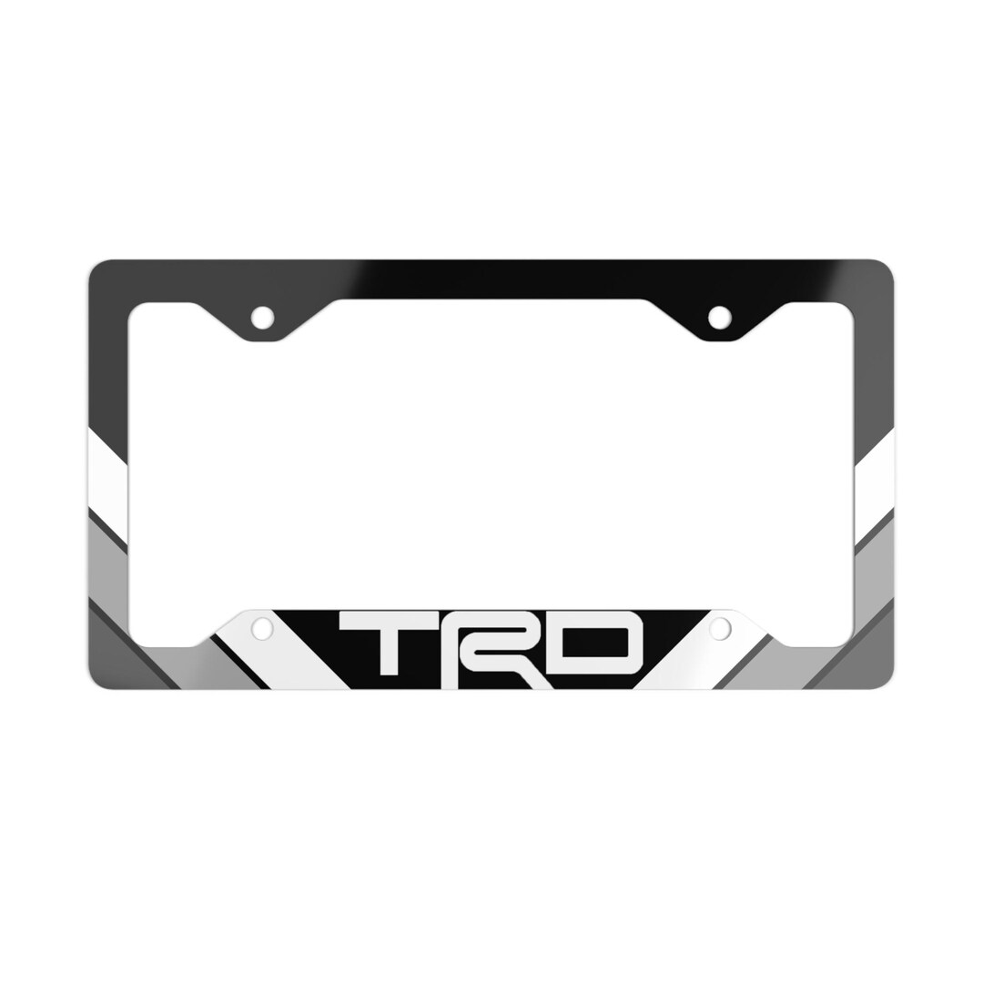 Toyota TRD Gray Style License Plate Frame Cover Tacoma Tundra 4runner ...