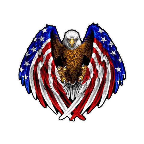 Patriotic Eagle Decal - Etsy