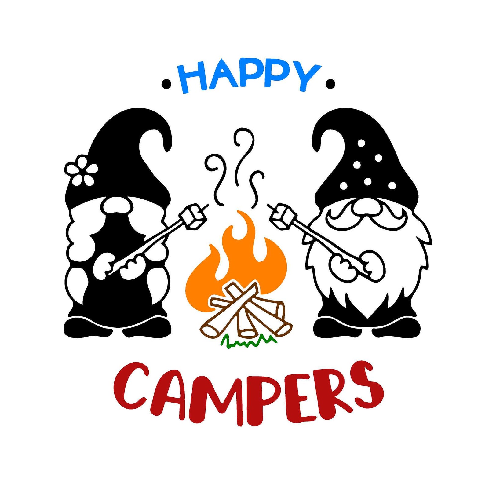 Gnome Happy Camper Vinyl Decal - Etsy