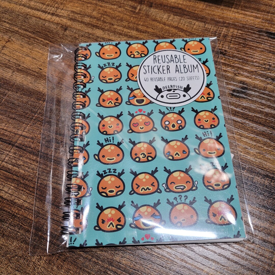 Deerfish Moods Reusable Sticker Album Book Organize and Store Stickers ...