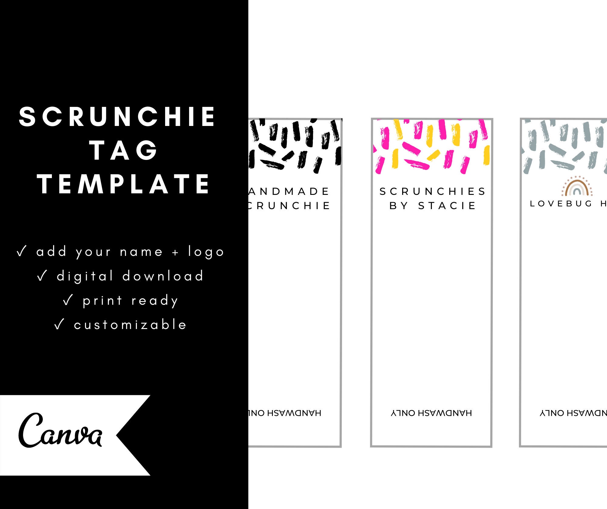 Printable Scrunchie Tag Template Printable Form Templates And Letter