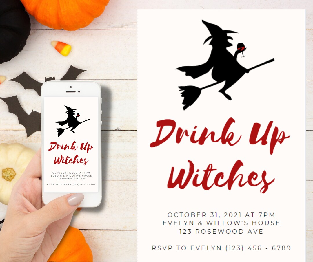 Plantilla de invitación de Halloween imprimible, invitación a una ...