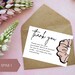 Printable Scrunchie Thank You Card Template | Handmade Small Business ...