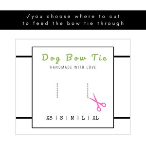 Printable Dog Bow Tie Card Labels Template | Editable Customizable ...