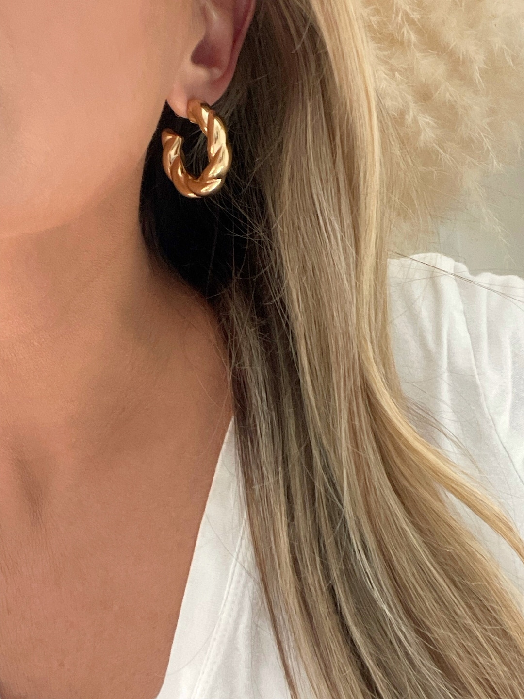 Twisted Gold Hoops, Chunky Twist Hoops, Chunky Gold Filled Hoops, Bold ... Twisted Gold Hoops, Chunky Twist Hoops, Chunky Gold Filled Hoops, Bold ...