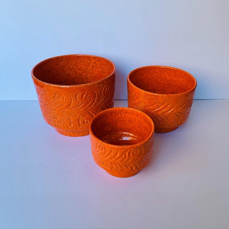 Retro Plant Pot - Etsy